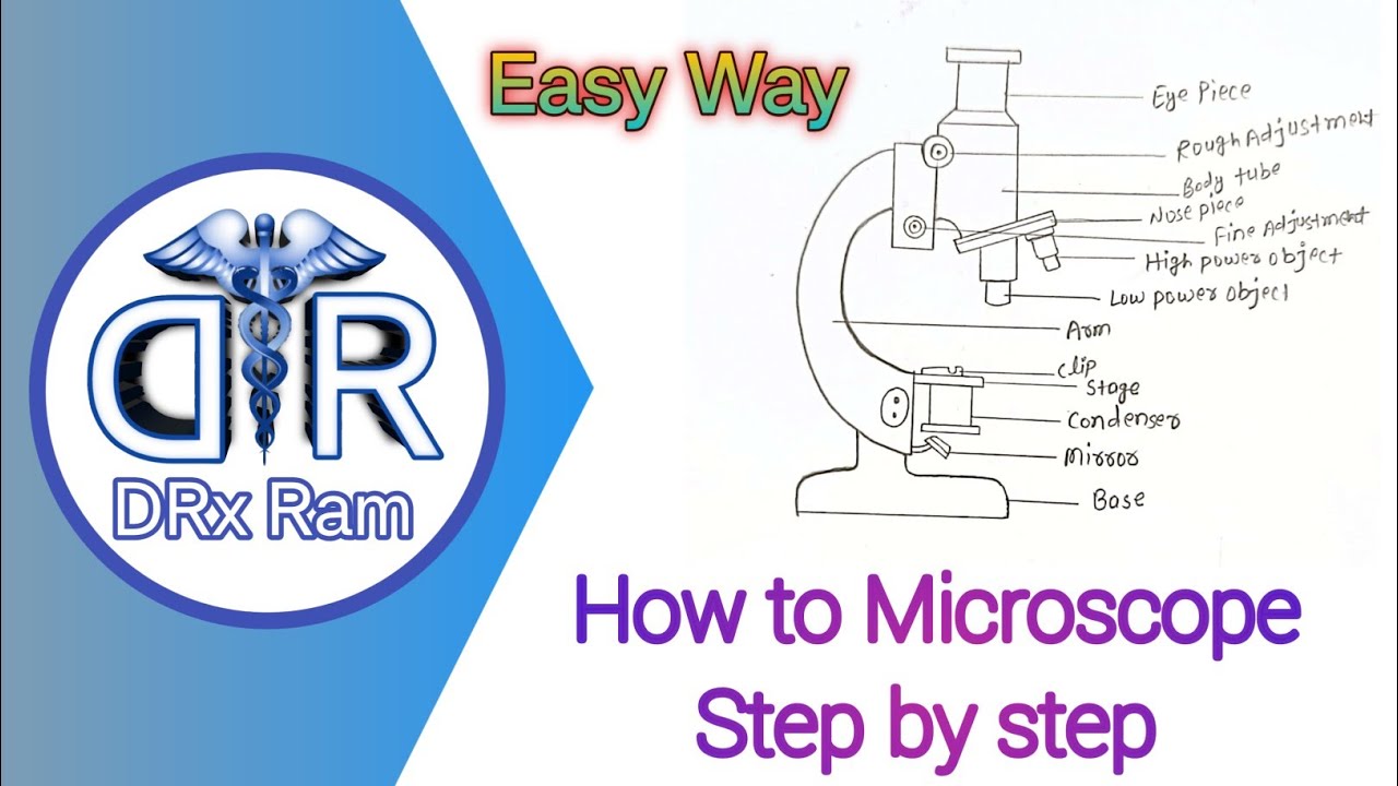 How to draw simple microscope step by step। Easy way। #microscope # ...