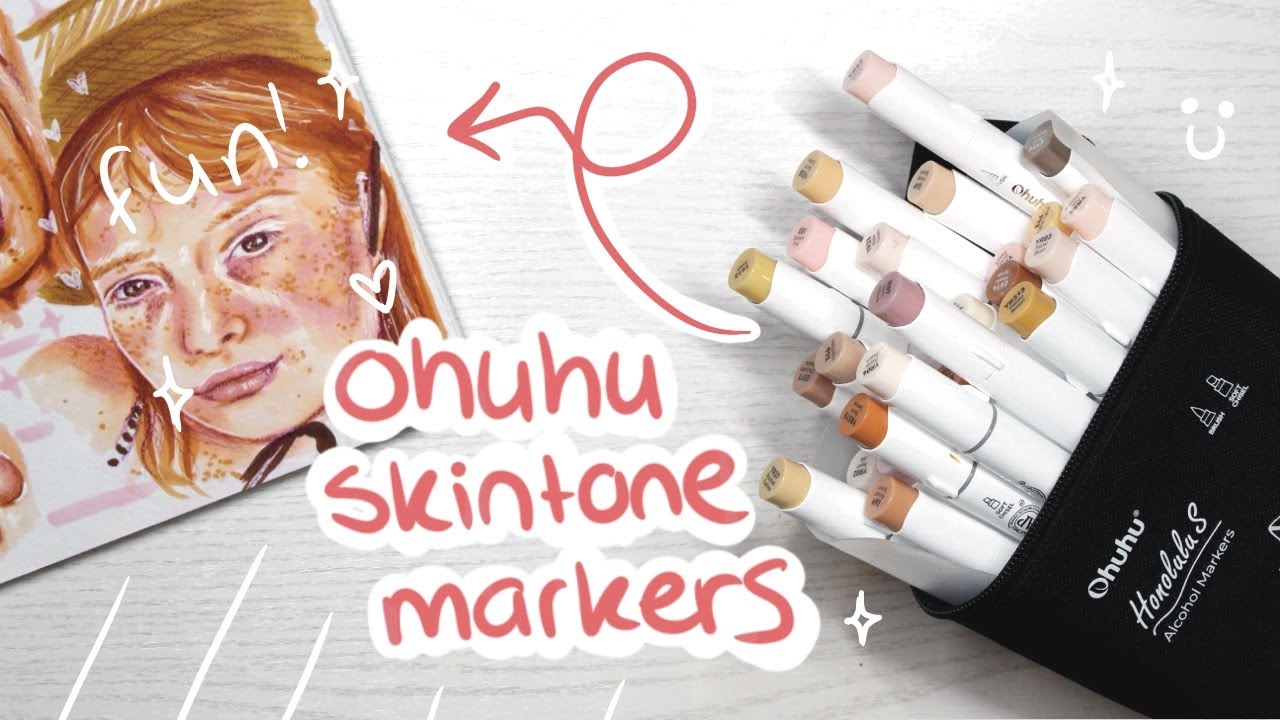 portraits with alcohol markers! | sketchbook page - YouTube