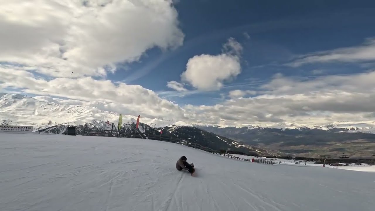 [4K] POV Skiing Best Red piste Ours in Les Arcs, GoPro - YouTube