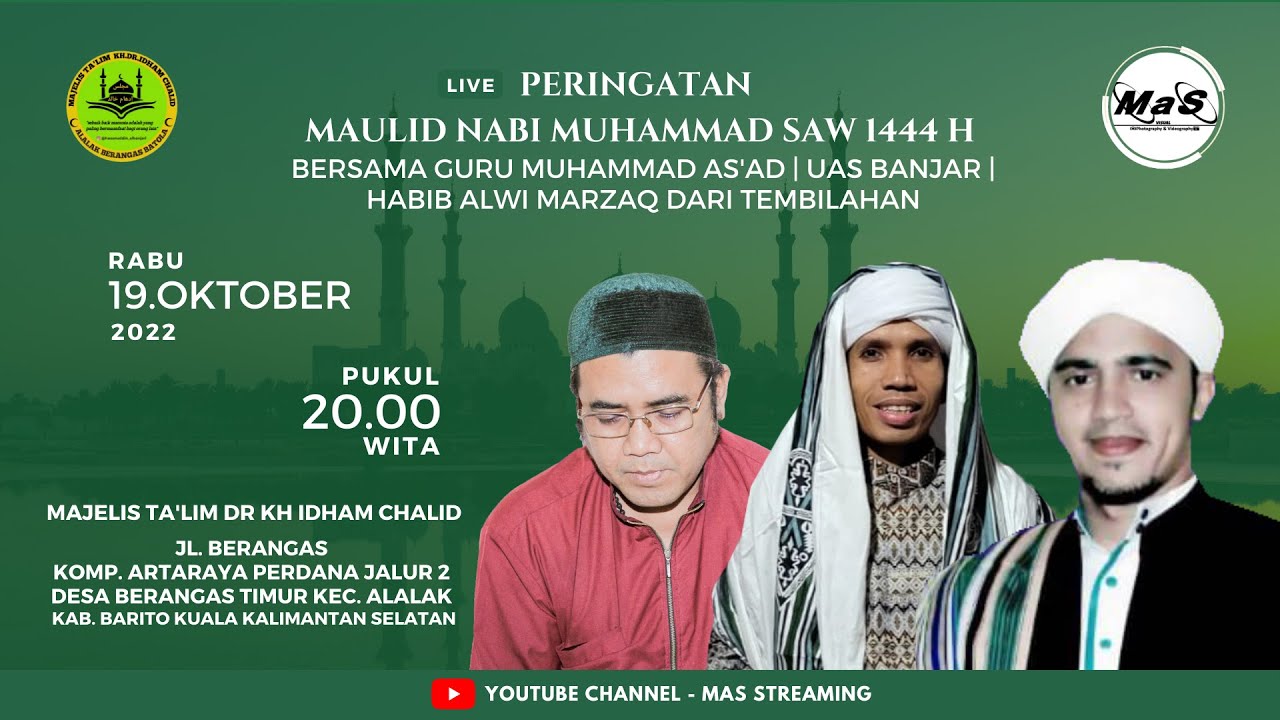 LIVE | Peringatan Maulid Nabi Muhammad Bersama Para Habaib & Ulama ...