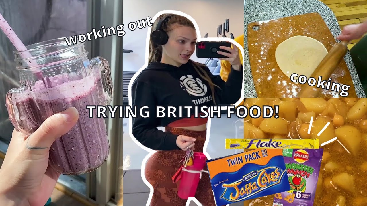 day in my life with my boyfriend! - trying British foods, working out ...