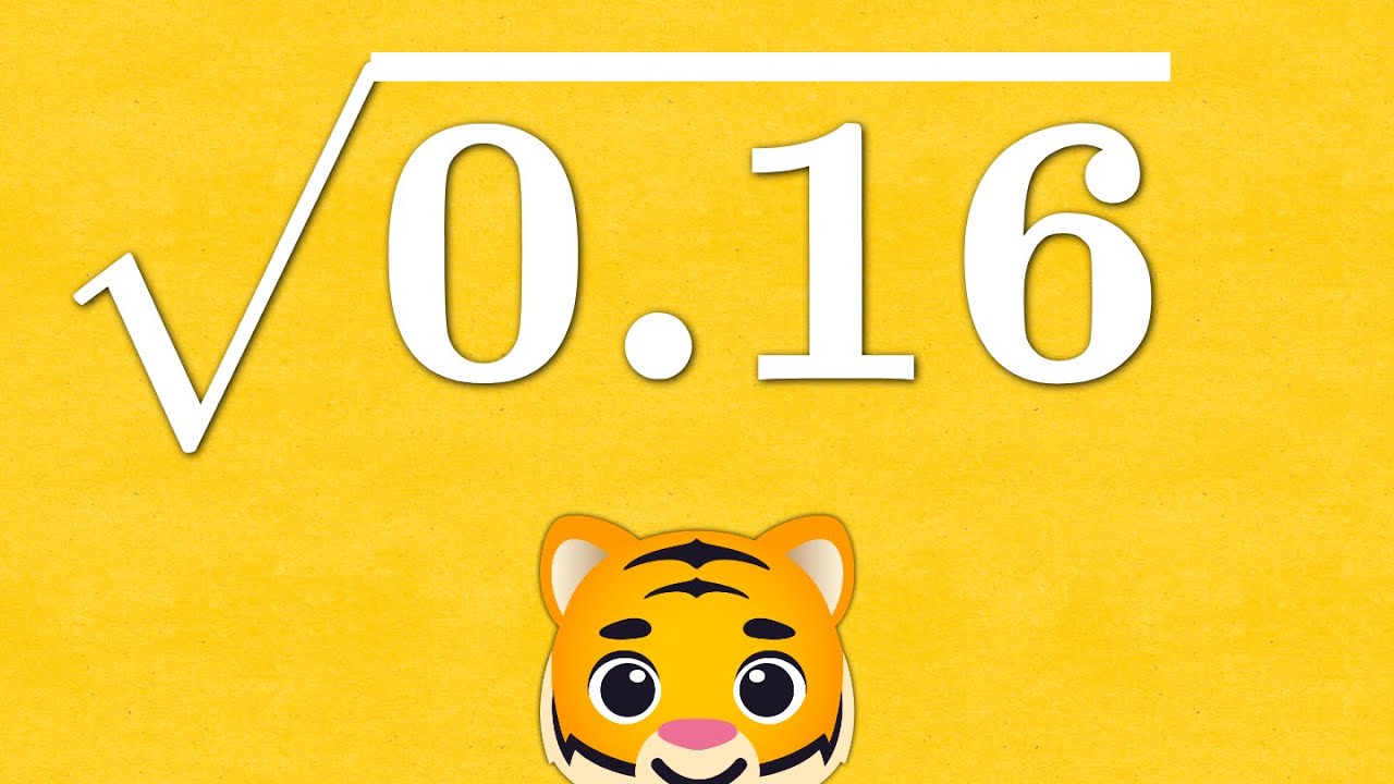 Square Root 0.16 - YouTube
