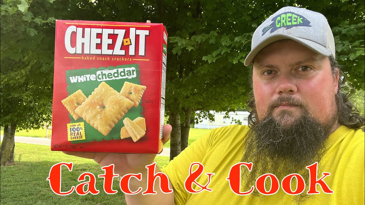 Bank fishing Catch & Cook with CHEEZ-ITZ - YouTube