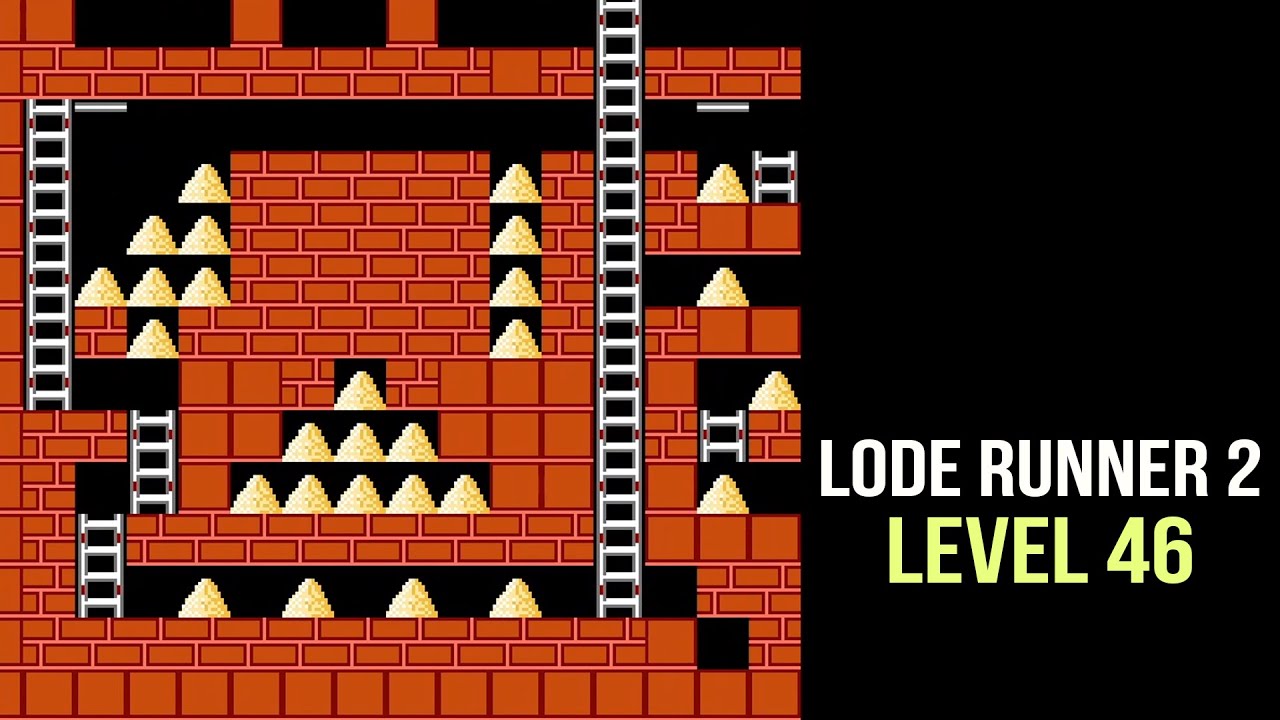 Lode Runner 2. Level 46. Nintendo (NES) Games - YouTube