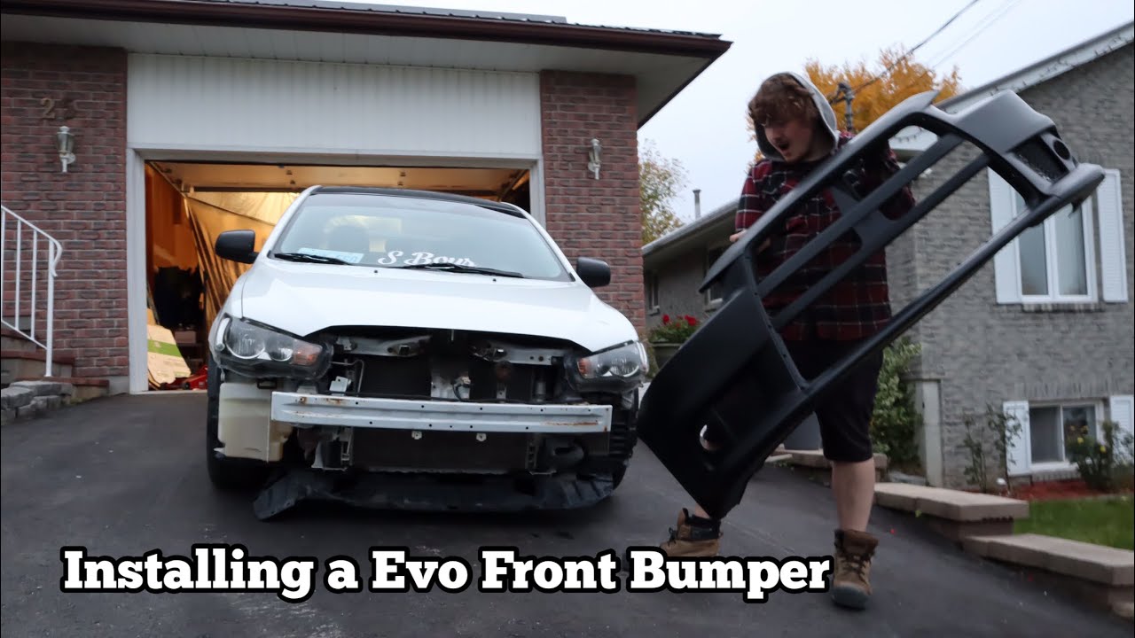 Installing a Evo Front Bumper Conversion Kit on Lancer - YouTube