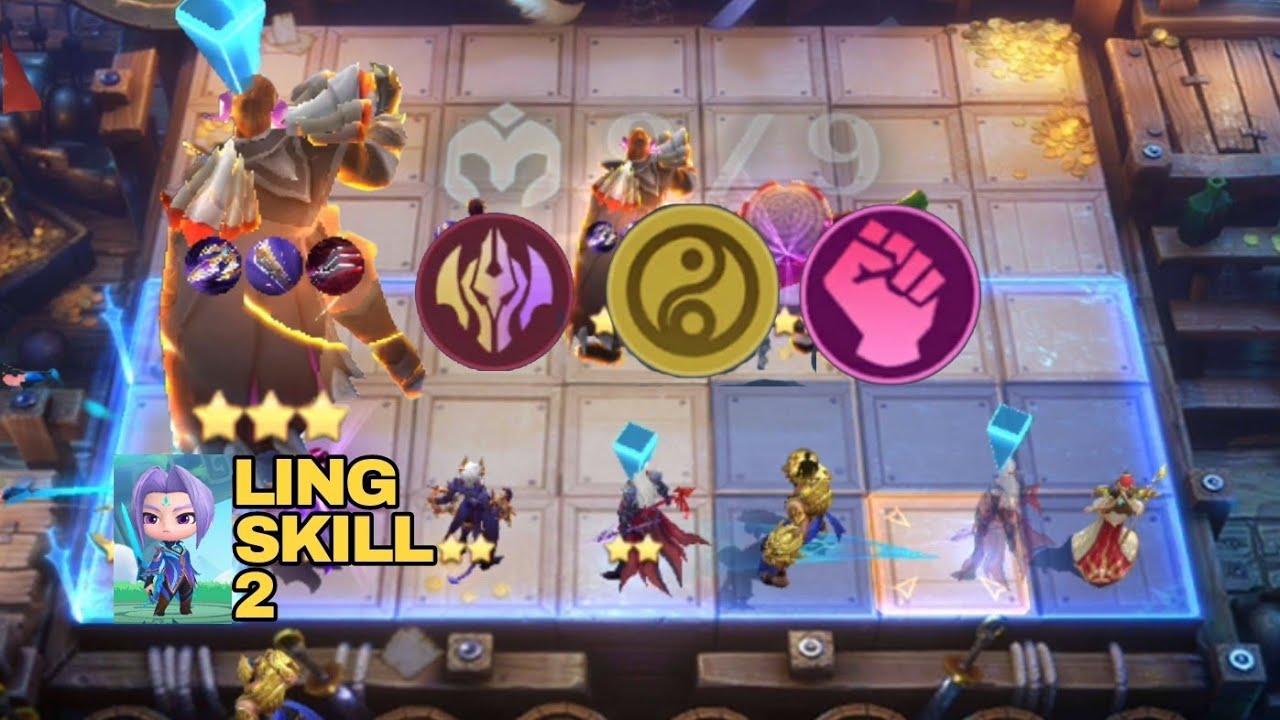 CARA MAIN LING SKILL 2! YU ZHONG TITAN IMMORTAL FULL STACK! MAGIC CHESS ...