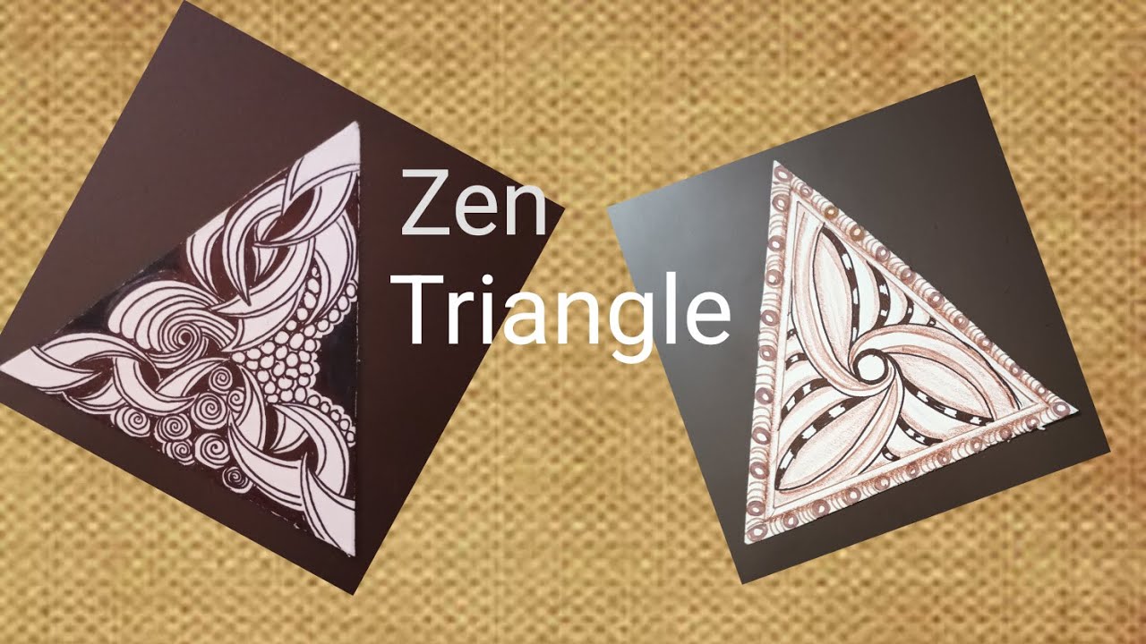 Zen Triangle pattern part 1 // Triangle Pattern Art// Zentangle Art ...
