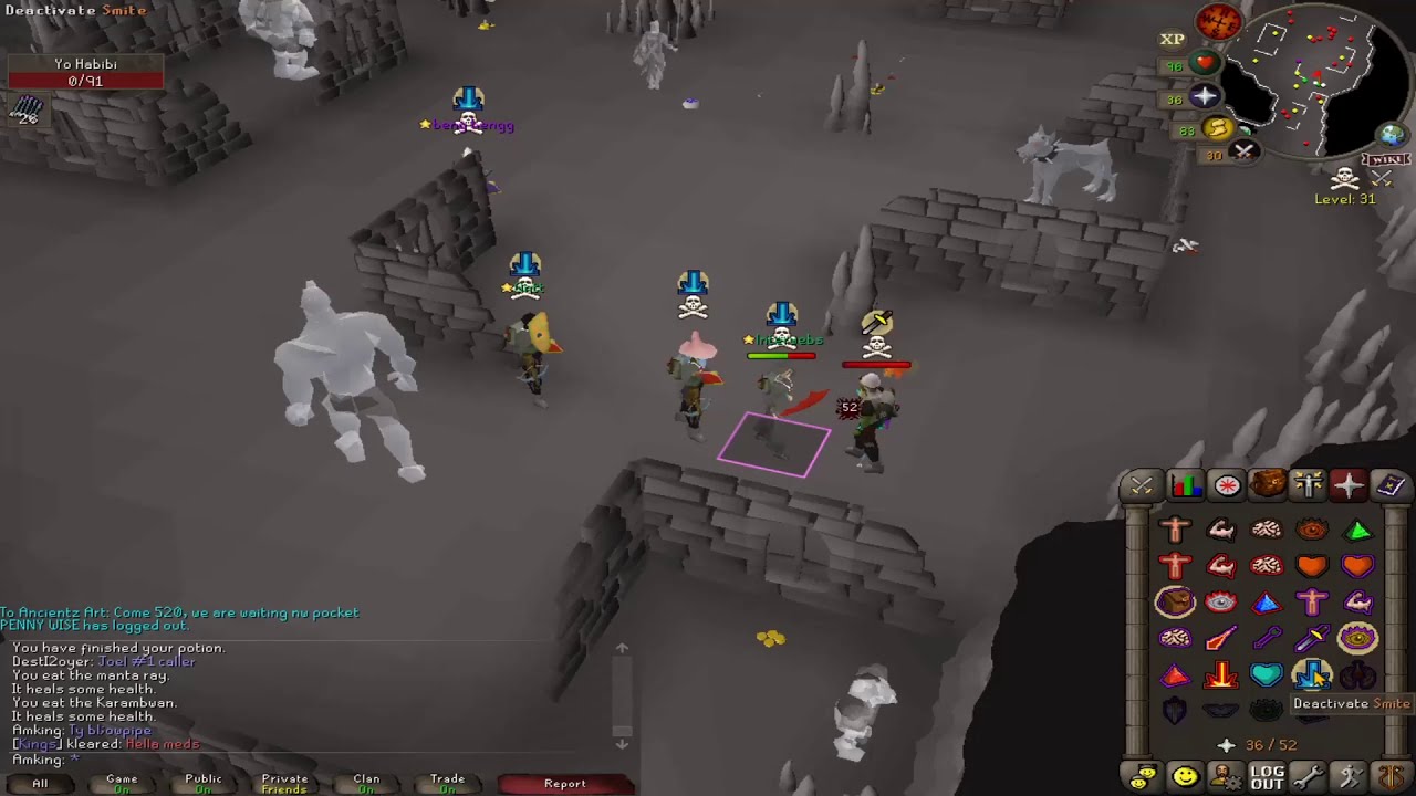Osrs Pure&Main 1750 and 2k Total world Revs Pks - YouTube