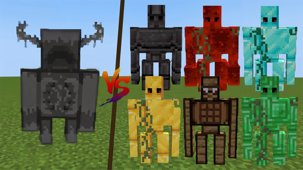 Netherite Warden vs ALL Golems! Minecraft Mob Battle! 😱 - YouTube