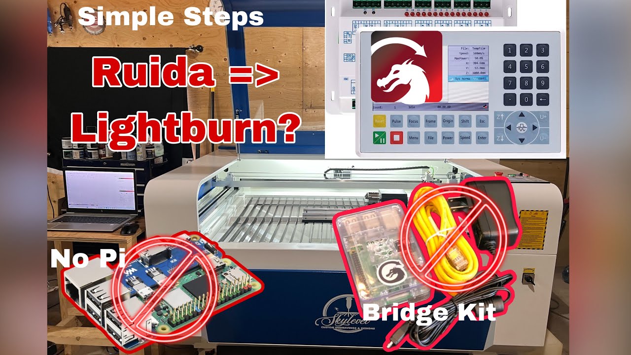 How to Connect Ruida Controller Board to Lightburn ***EASY*** - YouTube
