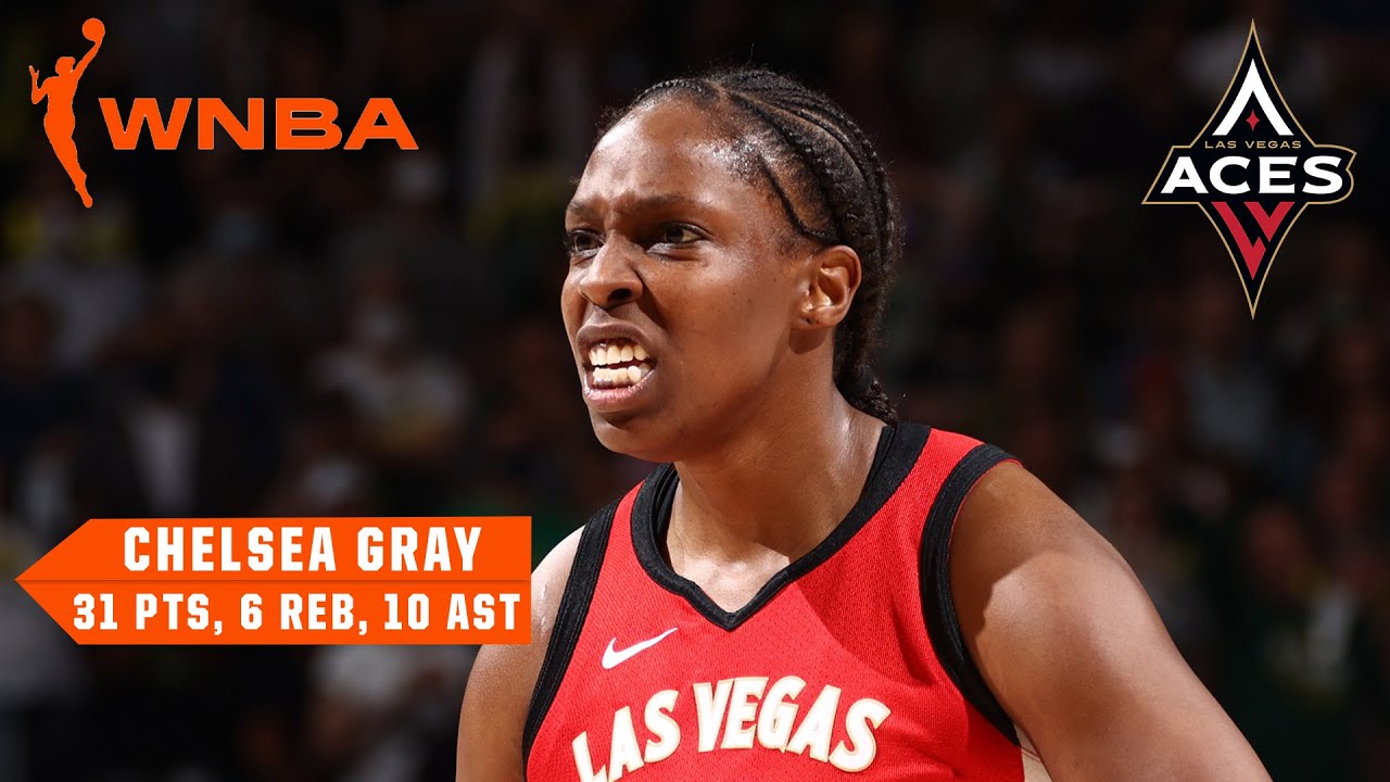 Chelsea Gray MAKES WNBA HISTORY & puts up PLAYOFF CAREER HIGH as Aces ...