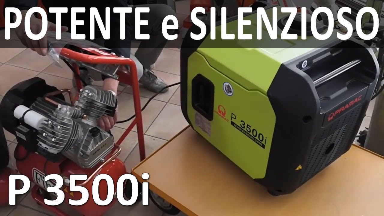 Potente e silenzioso il piccolo generatore di corrente Pramac P3500i - YouTube