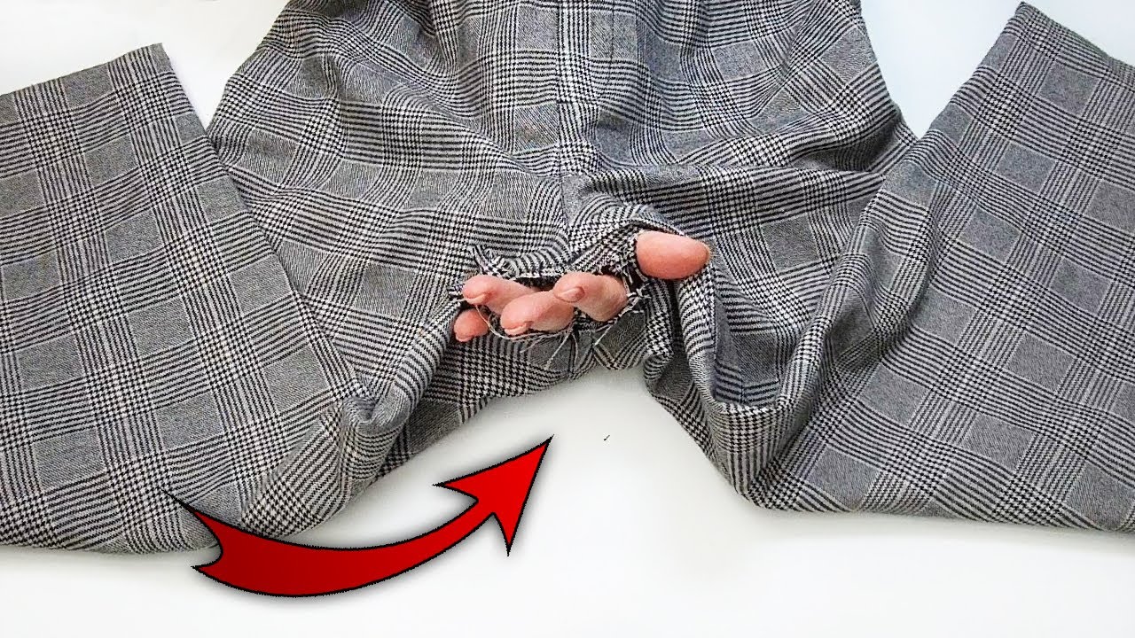 Sewing Trick: How to Patch a Hole Between the Legs on Pants in a Simple ...