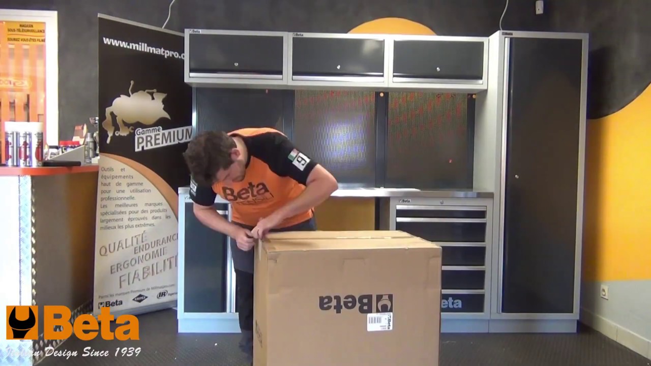 Mobilier d'atelier Beta C45 2099€ TTC, offre -200€ AVANT/APRES - YouTube