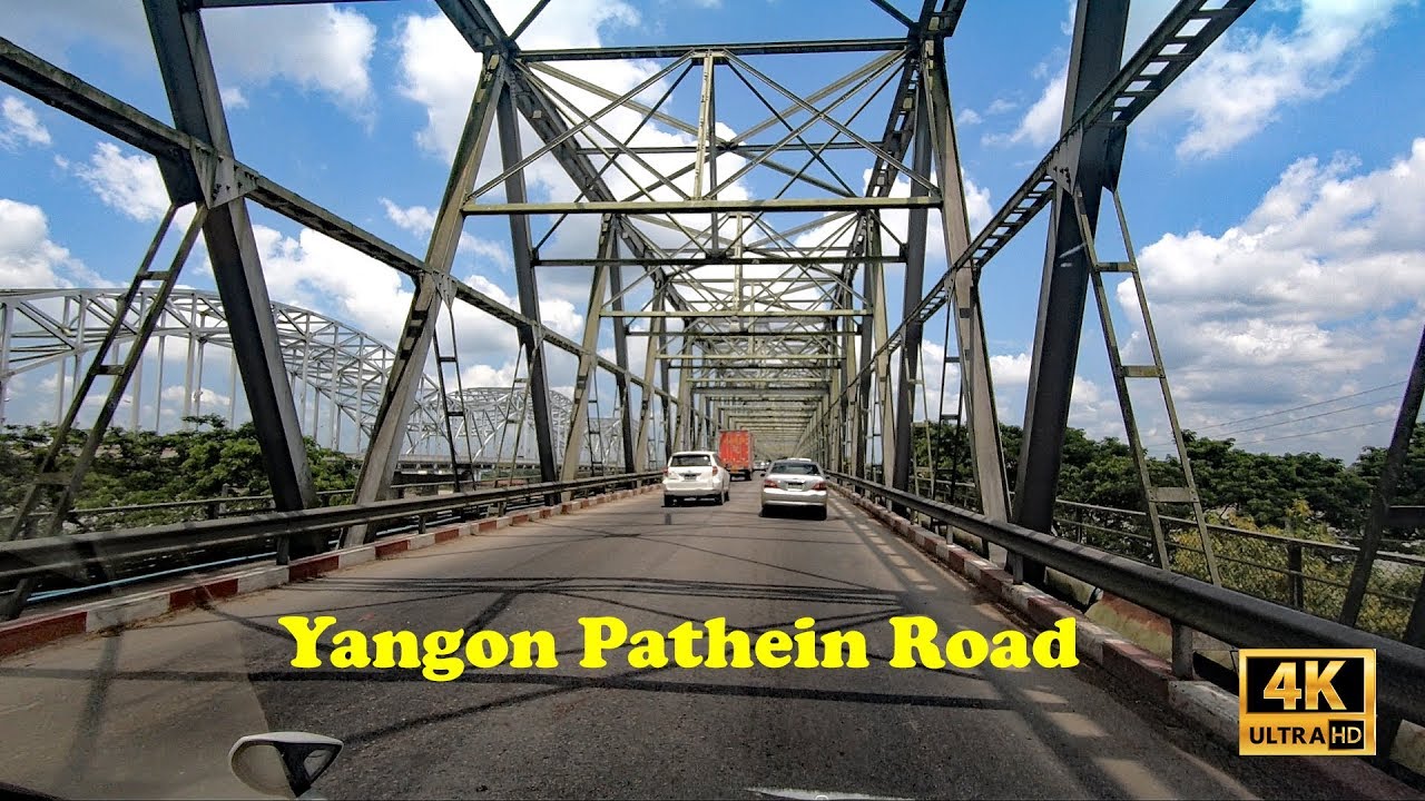 Scenic Drive Yangon Pathein Road, September 2019, Wide Angle View in 4K ...