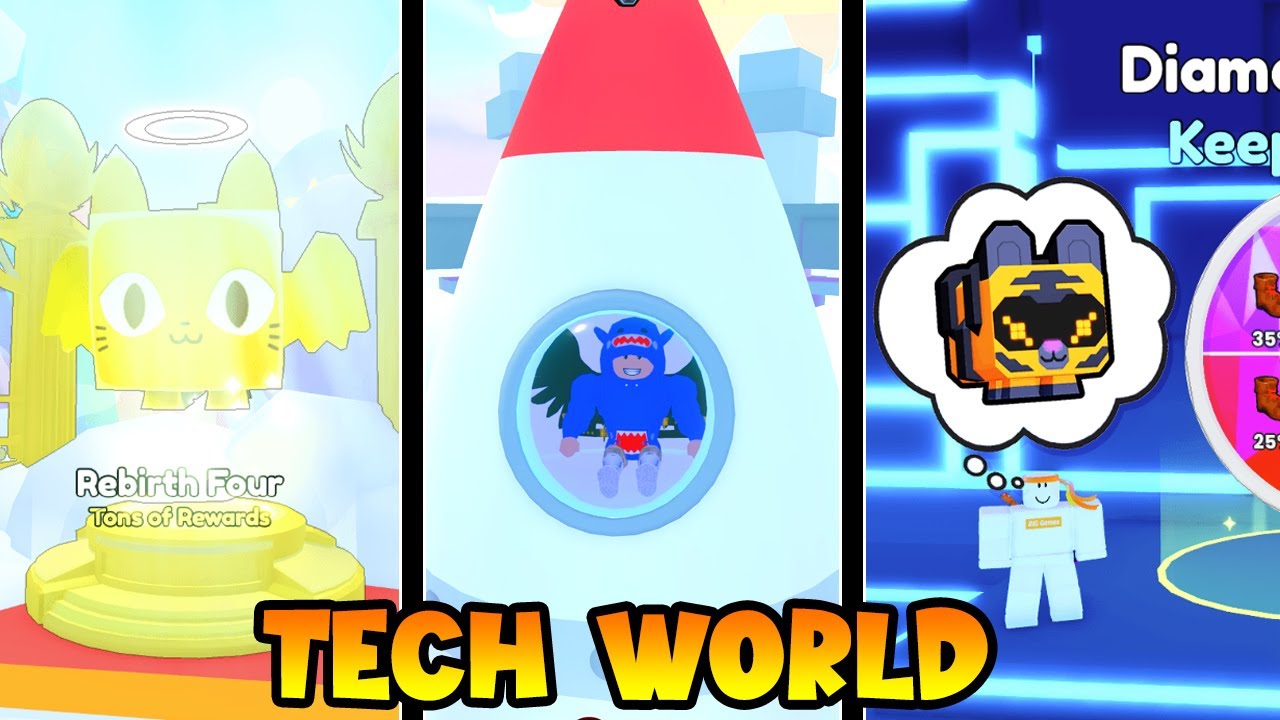 TODA LA UPDATE MASIVA DE TECH WORLD EN PET SIMULATOR 99 DE ROBLOX ...