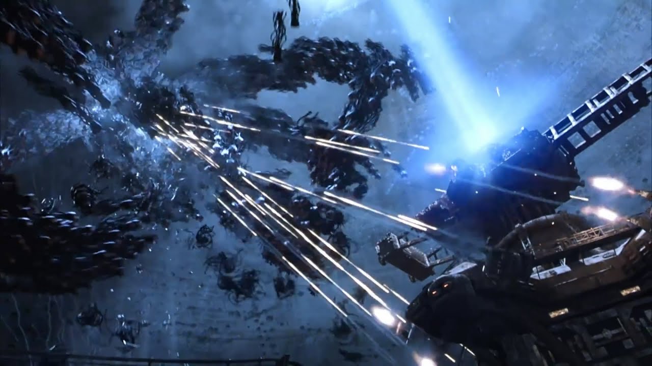 “像极了司机与无人驾驶之间的战争”丨The Matrix Revolutions丨Sentinel vs Mecha Battle Scene ...