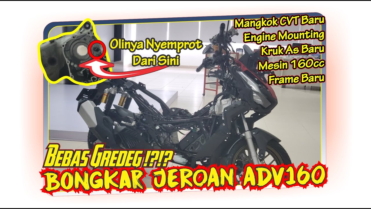 KITA BONGKAR MESIN HONDA ADV 160 | GREDEG BERKURANG 🤔 | 3835info - YouTube