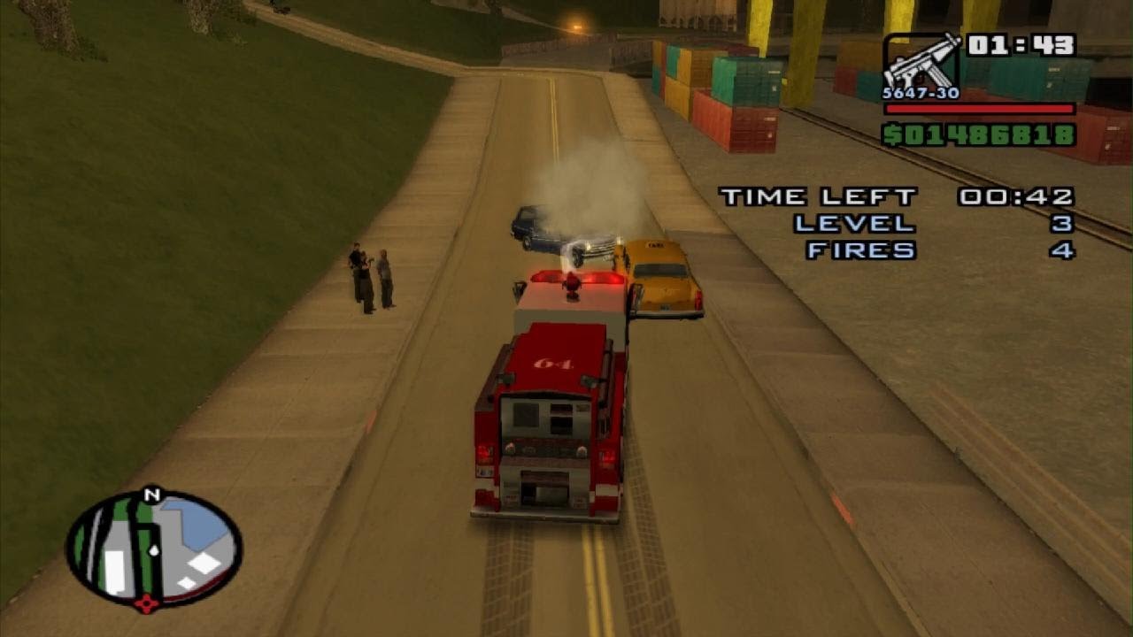 Grand Theft Auto: San Andreas Firefighter mission easy - YouTube