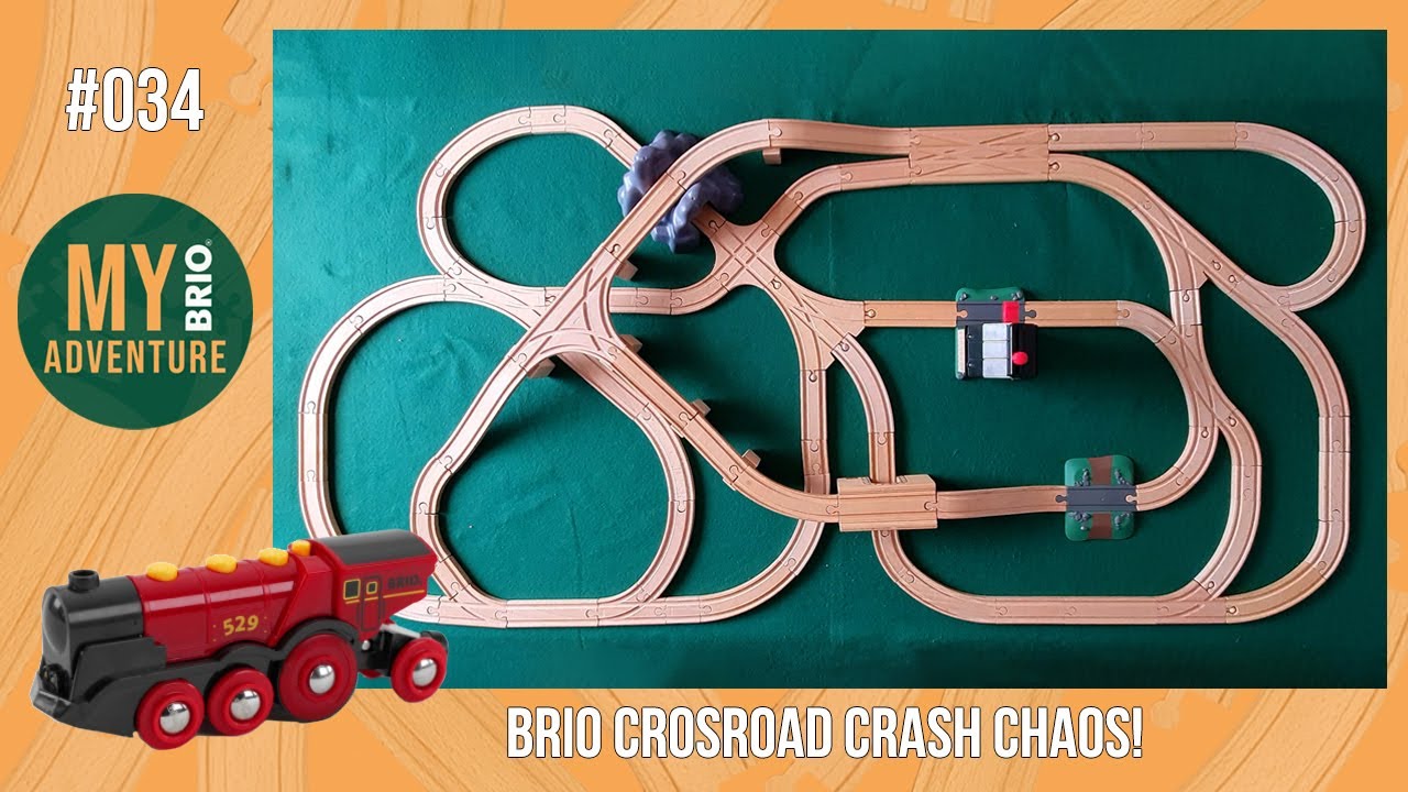 [034] BRIO Crossroad Chaos - So Many Train Crashes! - YouTube