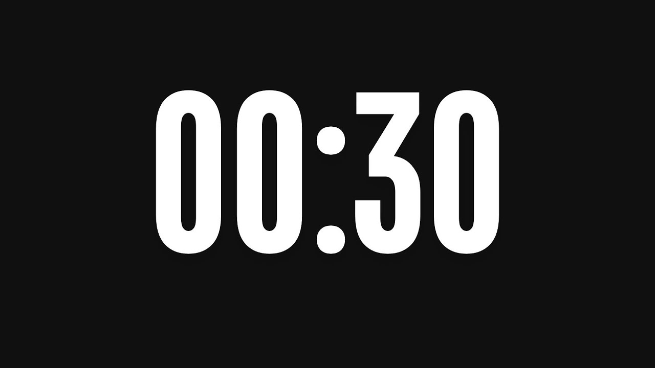 30 Seconds Timer & Alarm - Countdown - 4K Video - YouTube