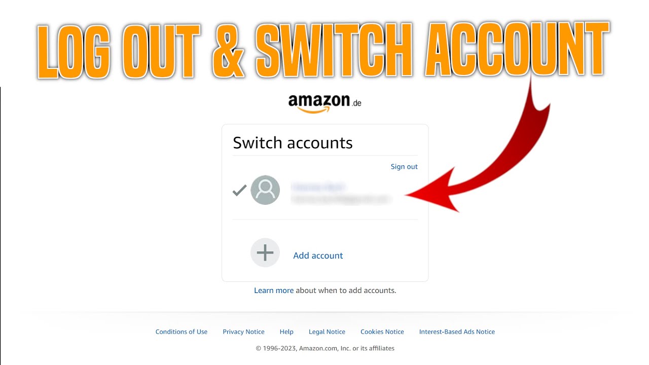 Amazon: How to Log Out & Change Account (Website) | Tutorial - YouTube