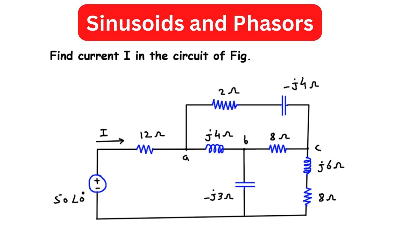 Find current I in the circuit of Fig. | Sinusoids and Phasors | Electrical Engineering - YouTube