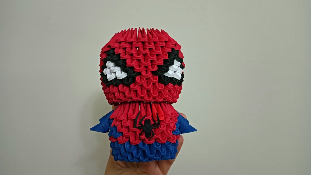 Cómo hacer a Spiderman de origami de papel 🕷️🔴, tutorial paso a paso ...
