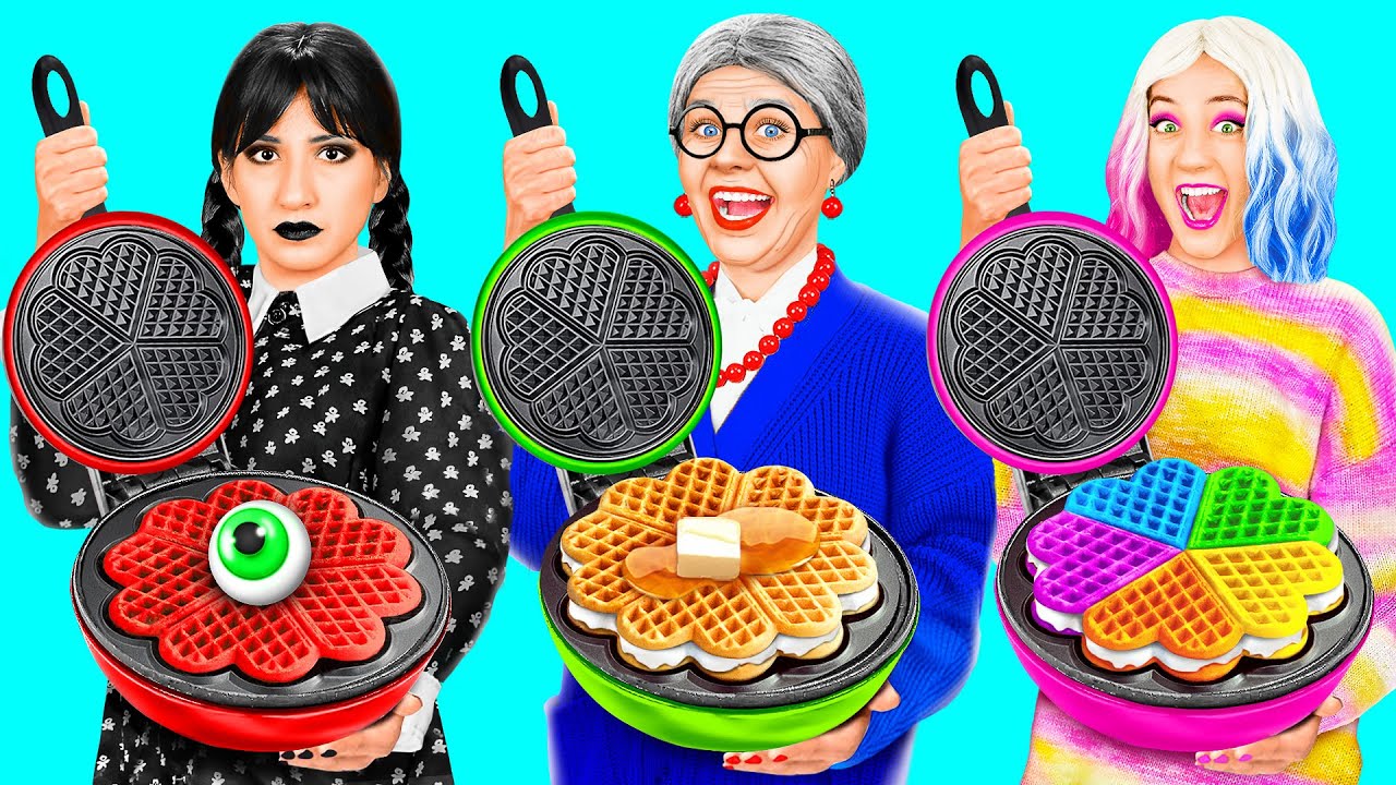 Reto De Cocina Wednesday vs Abuela | Hacks y Trucos de Cocina de 4Teen ...