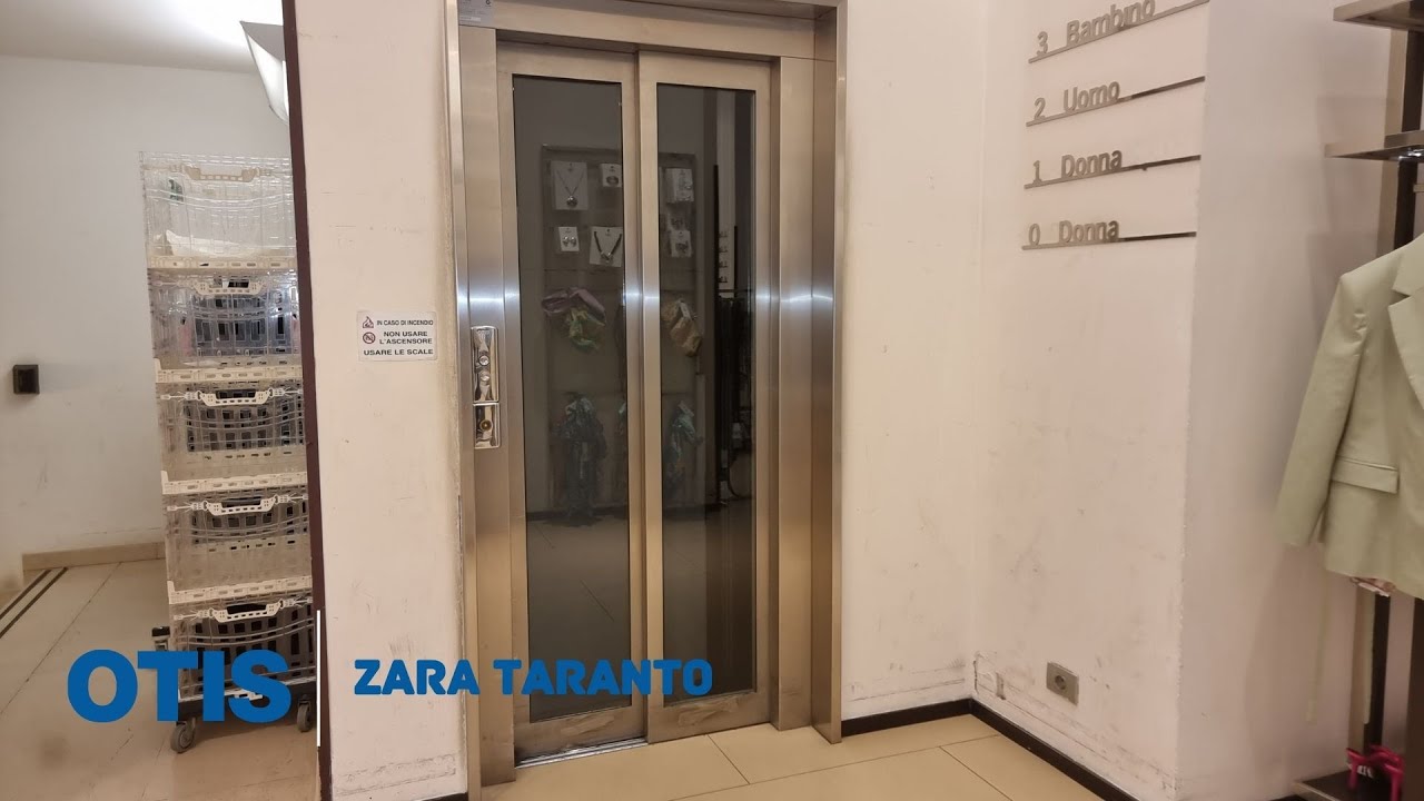 2003 OTIS 2000H roped hydraulic elevator@Zara Department Store, Taranto, Italy - YouTube
