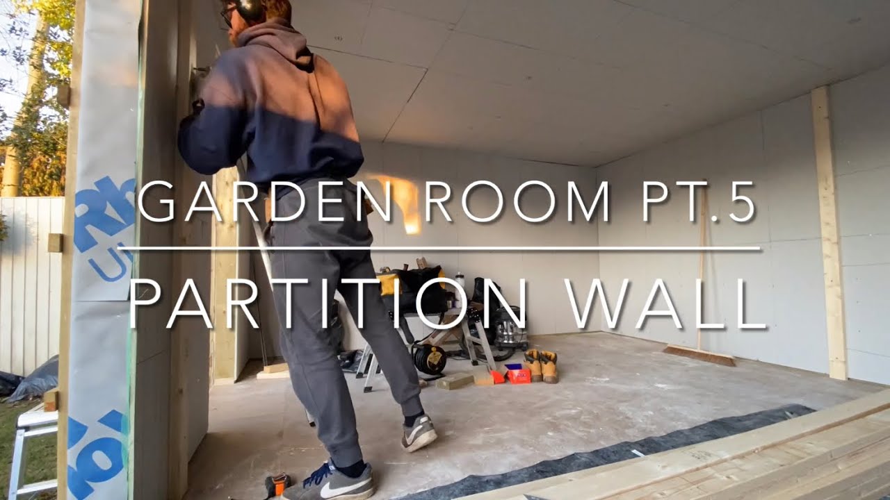 I built an @thegardenroomguru garden room. Partition wall. Pt.5 - YouTube