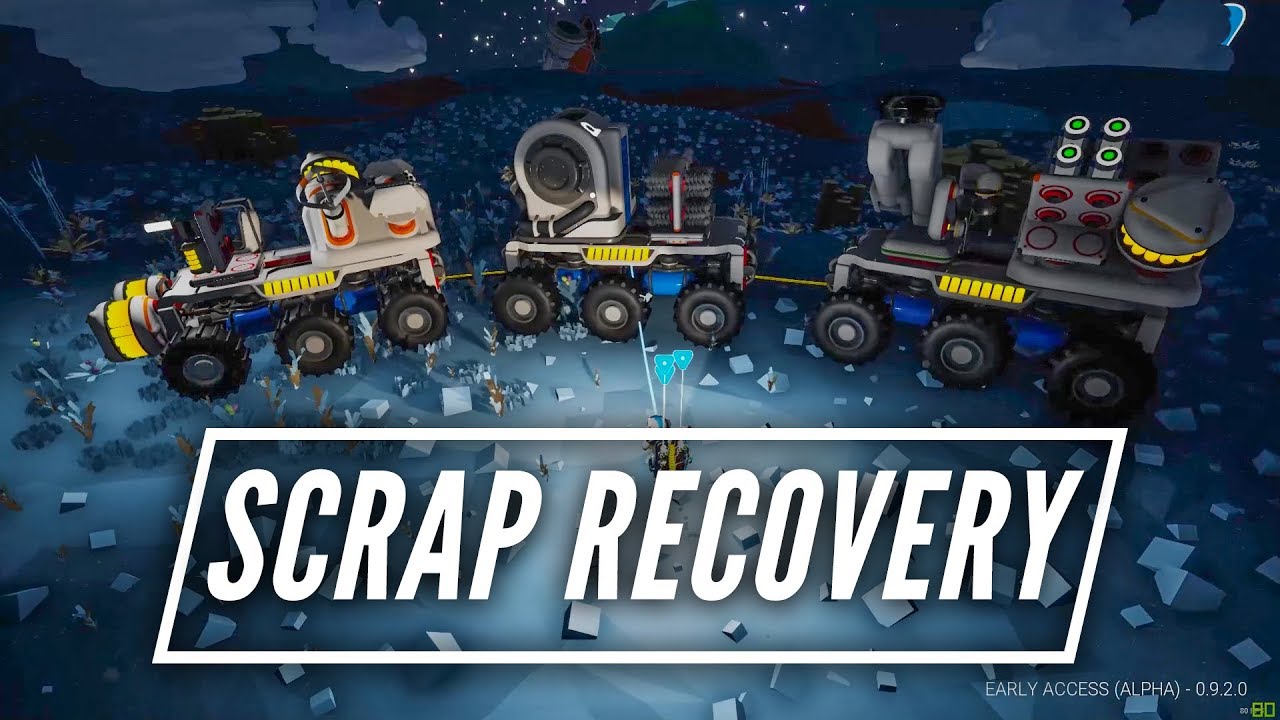 My Astroneer Scrap Recovery Rover Train - YouTube