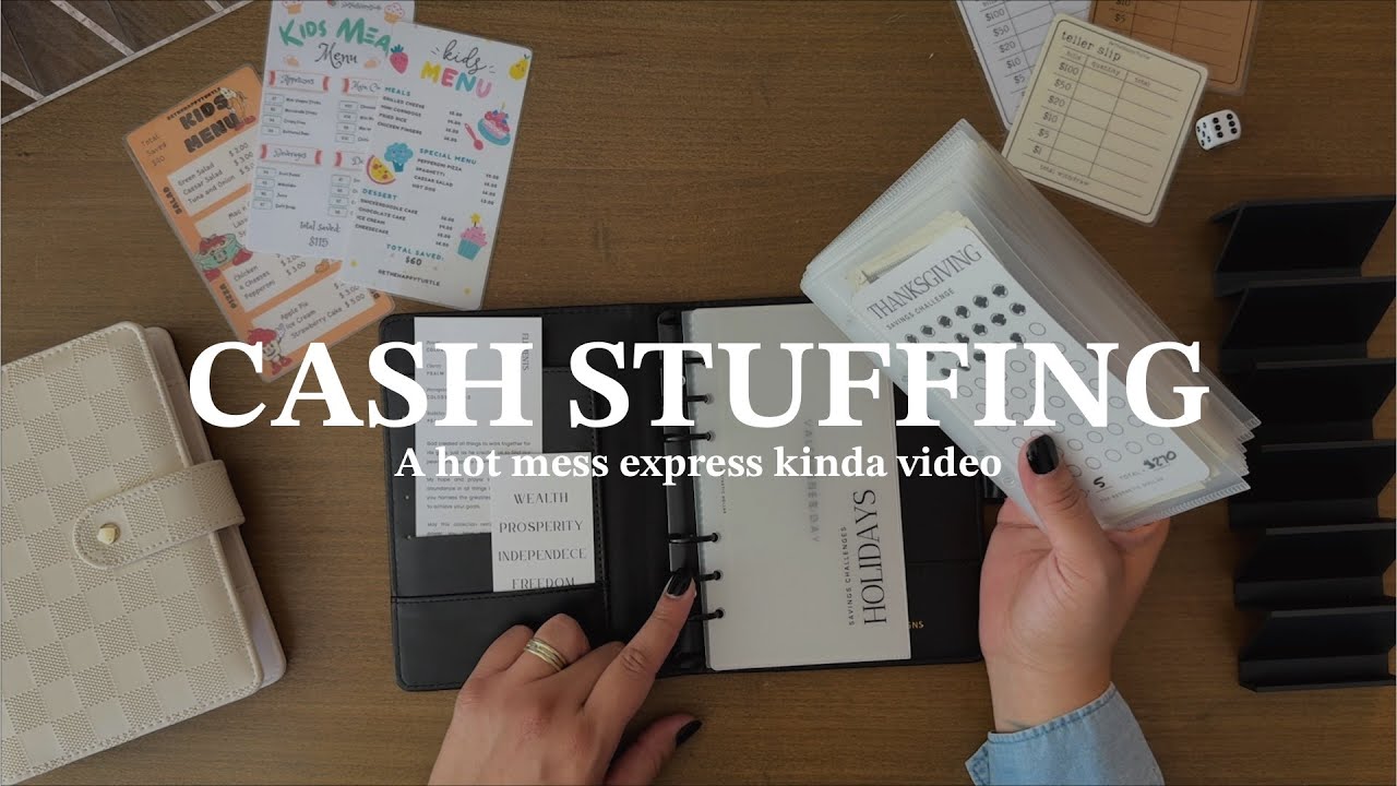 CASH STUFFING | a hot mess express kinda video | beefing up our holiday ...