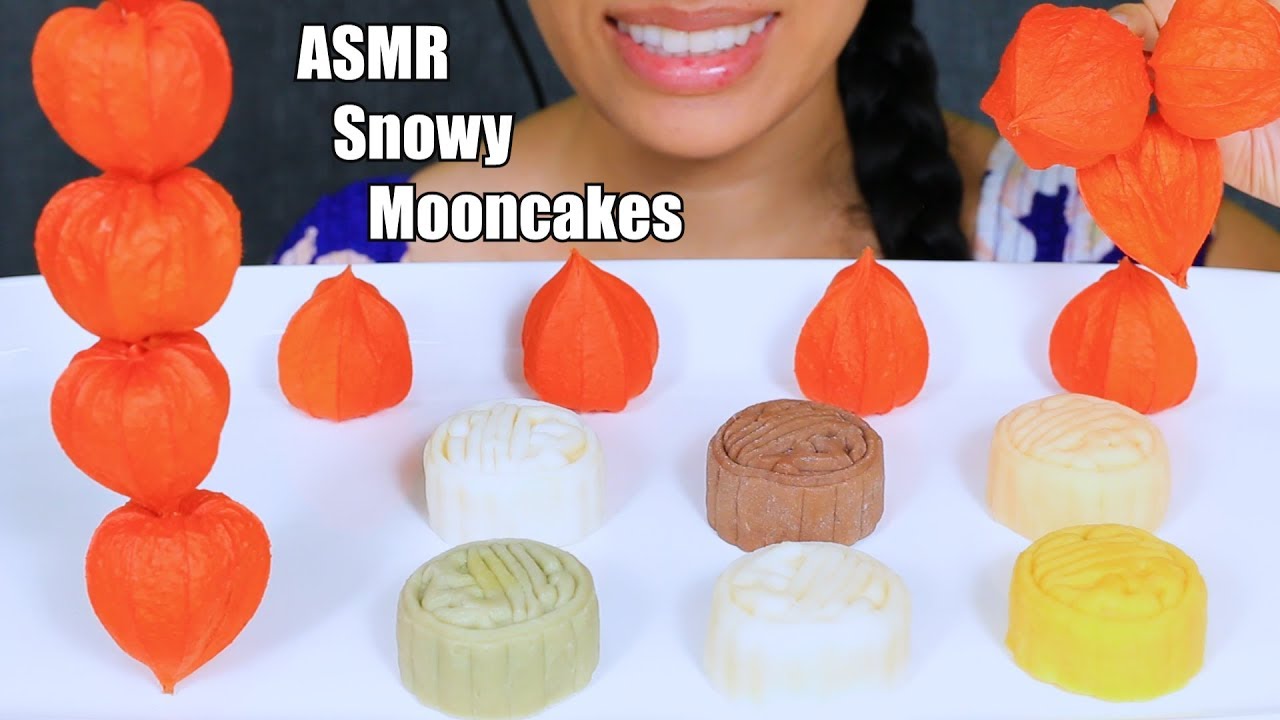 ASMR Eating 🥮🥮 MOCHI SNOW SKIN MOONCAKES 🥮🥮 Ăn Bánh Dẻo - YouTube