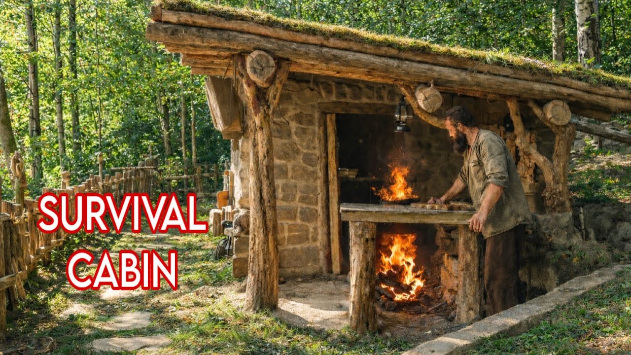Building a Cabin in the Jungle | Survival Cabin Life Off-Grid - YouTube