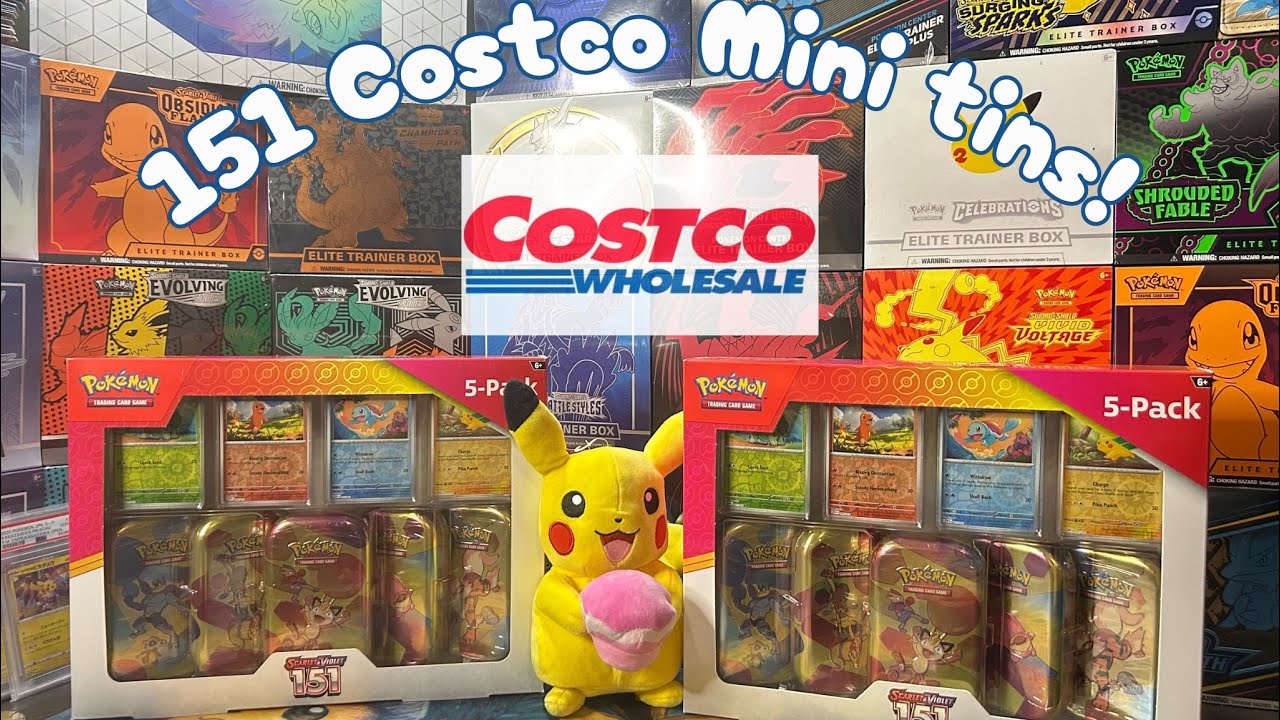Costco 151 Mini Tins! THE CHASE CARD??! PACK BATTLES - YouTube