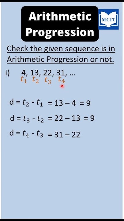 How to check a sequence is in Arithmetic Progression in Tamil? | Part ...