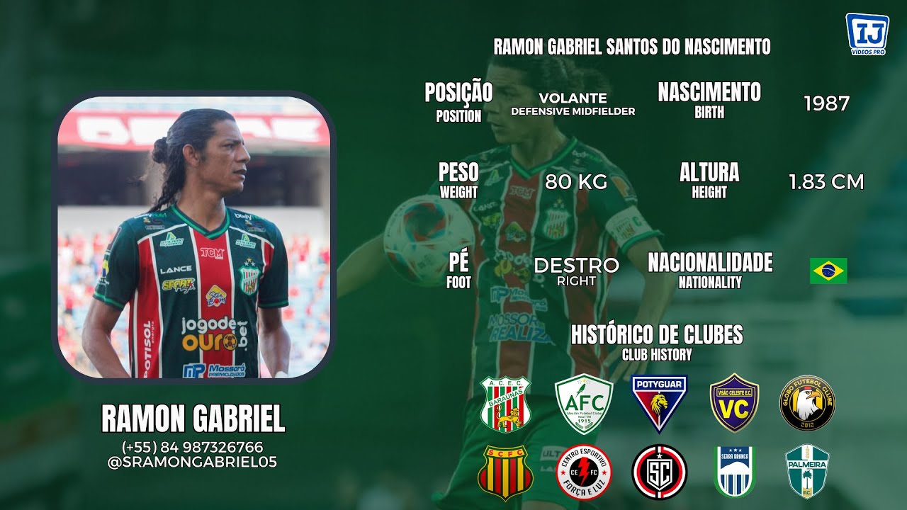 RAMON GABRIEL - VOLANTE / DEFENSIVE MIDFIELDER - TEMPORADA 2024 - YouTube
