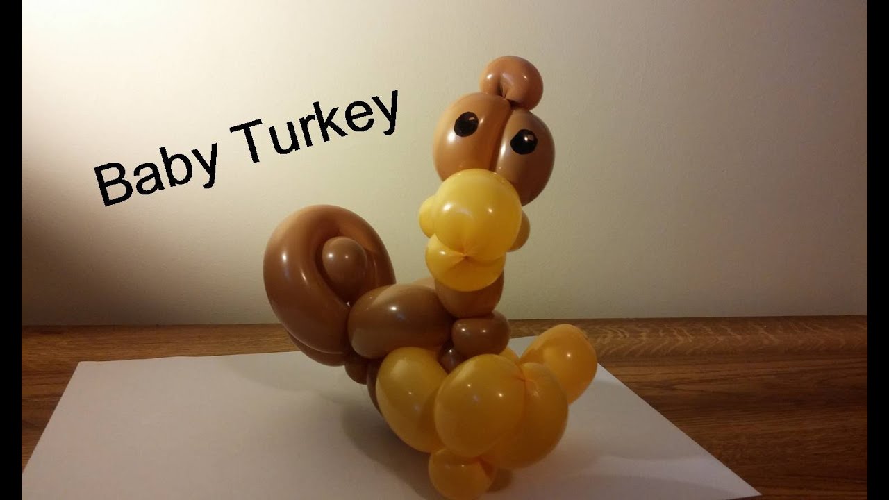Two Balloon Baby Turkey for Thanksgiving - YouTube