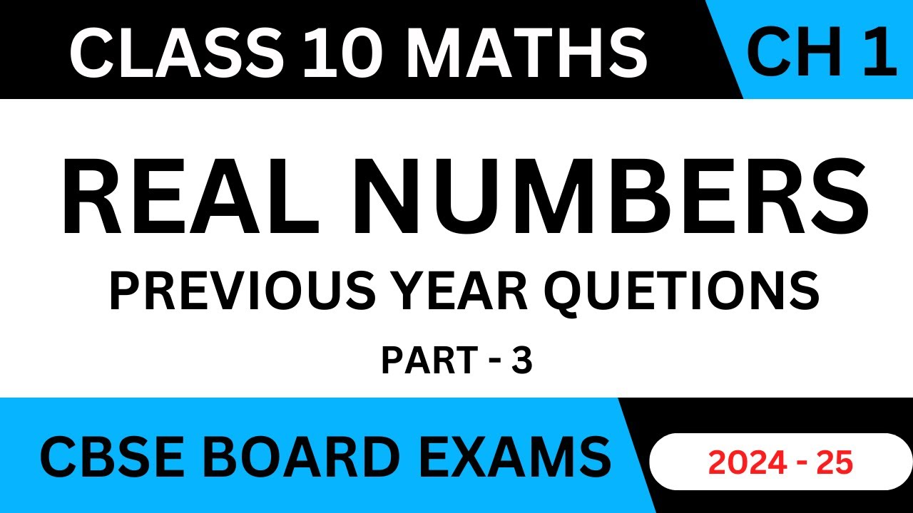 Class 10 Maths | Chapter 1 | Real Number | PYQ | Important Questions ...