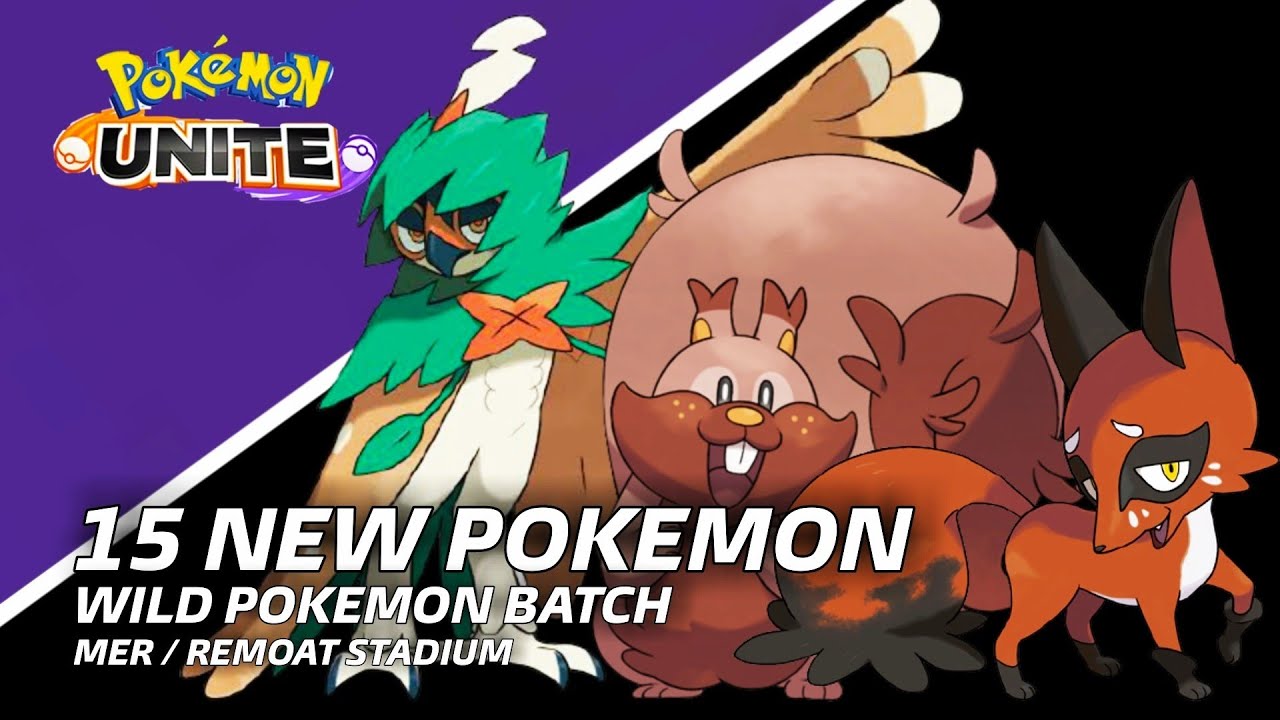 POKEMON UNITE - 15 NEW UPCOMING WILD POKEMON | Mer & Remoat Stadium ...