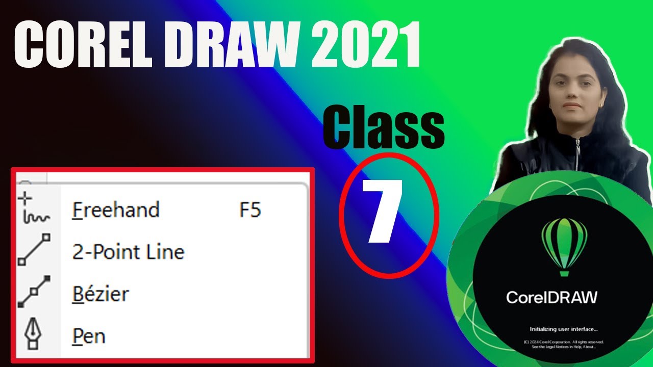 Coreldraw Class :- 7 Use of Freehand, 2 Point Line, Bezier, Pen Tool In ...