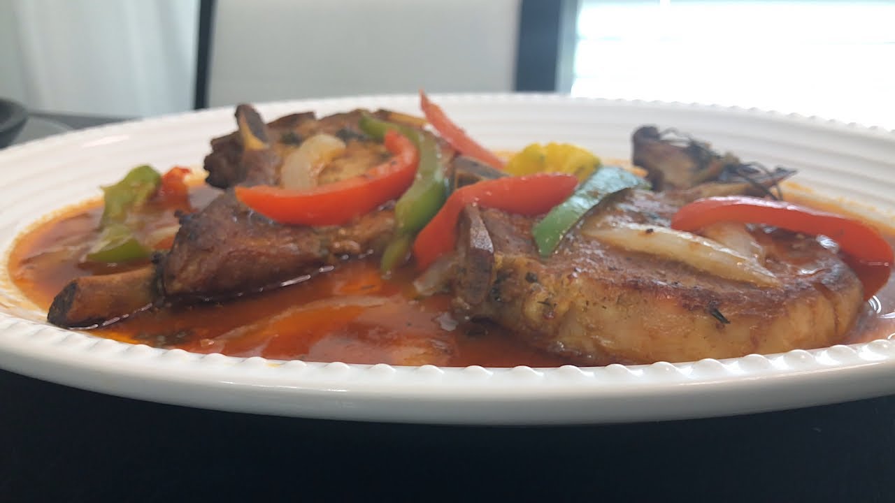 How to make Haitian style pork chops ( Koman pou fè yon Cuôtelettes de ...
