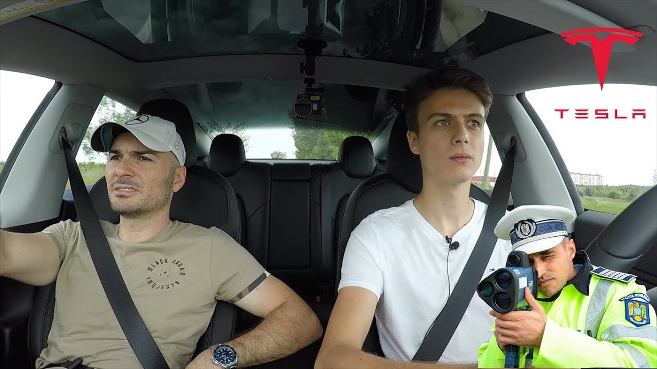 Andy Popescu si Tesla 3 Performance *M-A LUAT RADARUL?* - YouTube