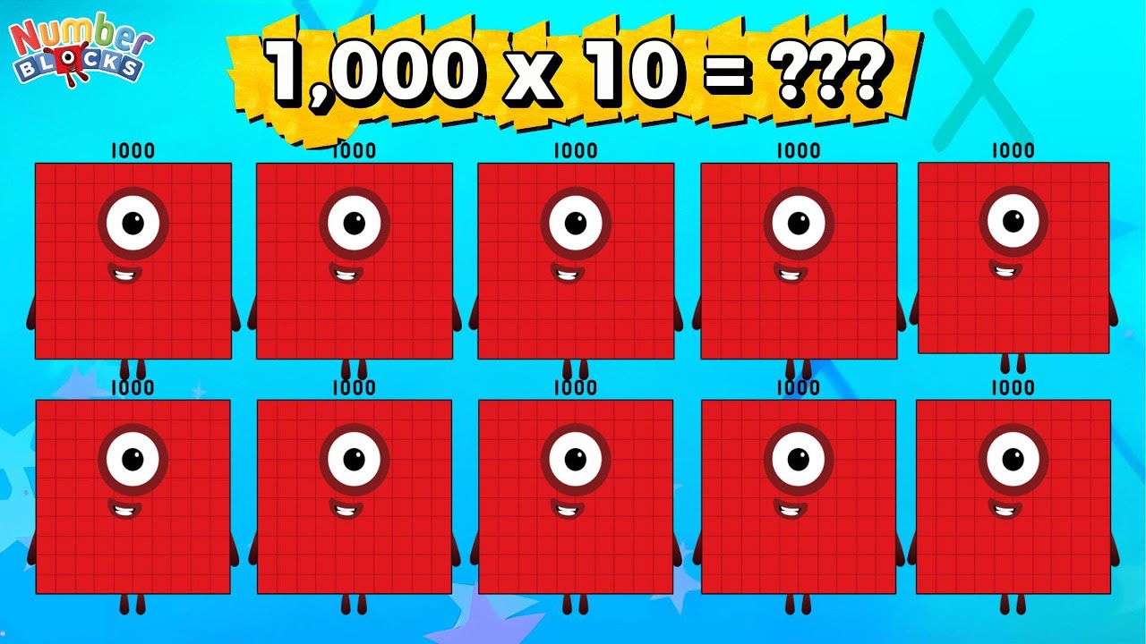 NUMBERBLOCKS BIG NUMBER MULTIPLICATION | MULTIPLY 10 GIANT NUMBERS ...
