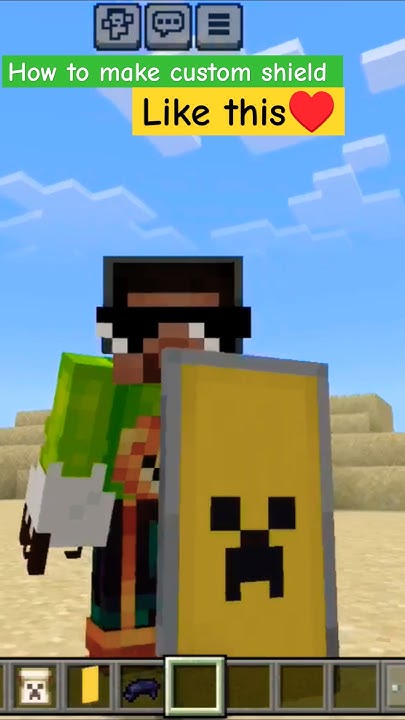 How to make custom shield in minecraft|| #minecraft #gaming #shortvideo ...