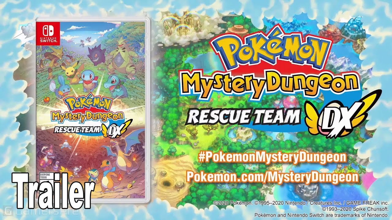 Pokemon Mystery Dungeon Rescue Team DX - Reveal Trailer [HD 1080P ...