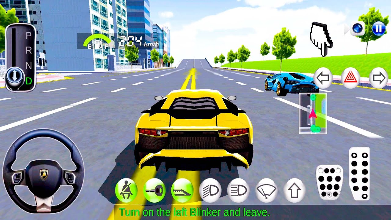 3D Driving Class Lamborghini New Gas Station Road Driving New Road ...