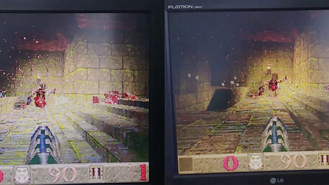 Quake on 486 DX2 66 MHz - L2 cache size comparison - YouTube