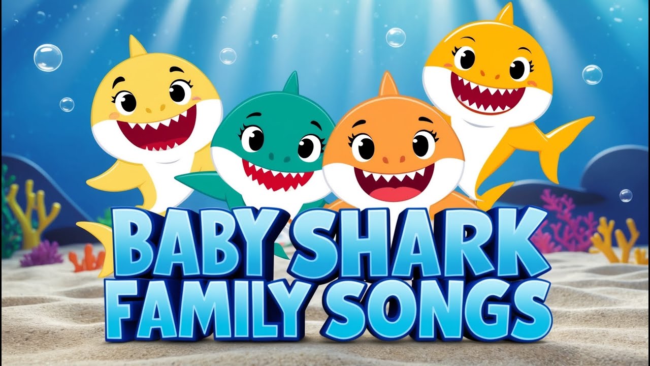 9 Fun Animated Baby Shark Family Songs Compilation | Swim, Run & Sing ...